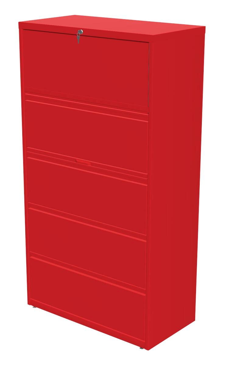 5 Drawer Lateral Filing Cabinet 36 x 18 1 2 x 67 1 2 in Heavy Duty Classroom Select